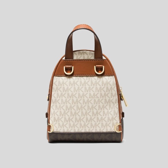 Michael Kors | Bags | Michael Kors Rhea Mini Colorblock Logo Backpack ...